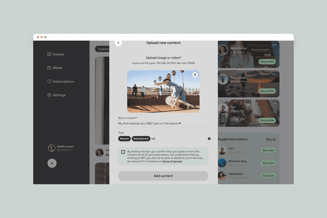 MintStars: A subscription platform that uses NFTs to distribute content